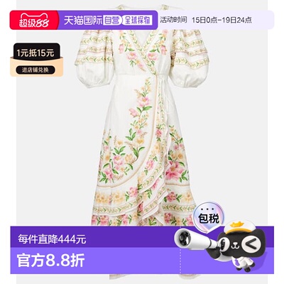香港直邮FARM RIO 女士 花朵棉质缠绕式连衣裙 colorful花色 舒适
