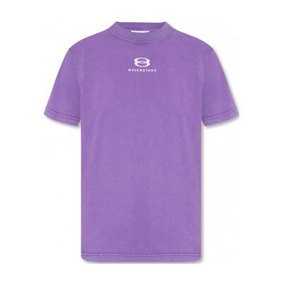 Balenciaga 巴黎世家 女士 Unity logo印花短袖T恤 670943TLVF9