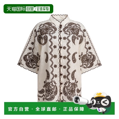 1h可退 香港直邮ZIMMERMANN 女士 ASCENSION 刺绣衬衫 3287TSS253