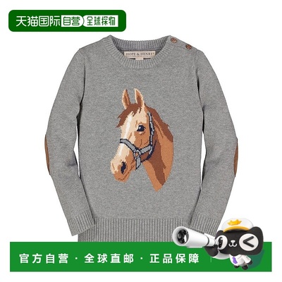 自营 hope & henryHope&Henry Horse Intarsia毛衣-灰色 美国奥莱