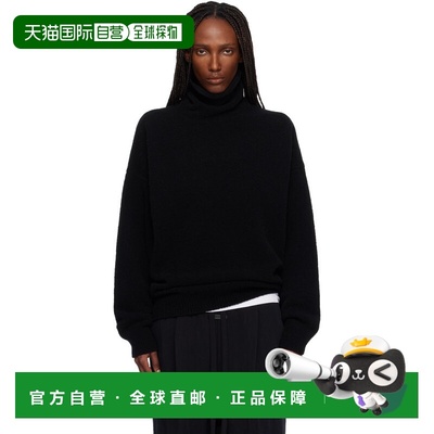 1h可退 香港直邮essentials fear of god 女士 黑色高领毛衣 FG25