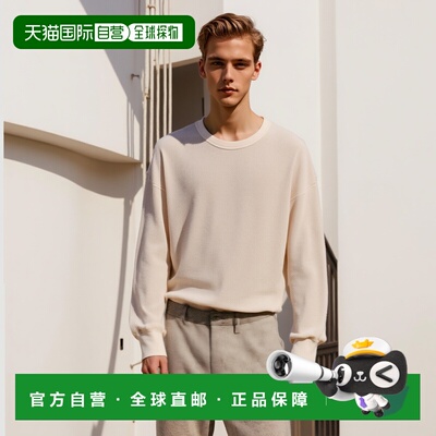 1h可退 日本直邮cantate 男士长袖棉质圆领T恤 24AWCA0485