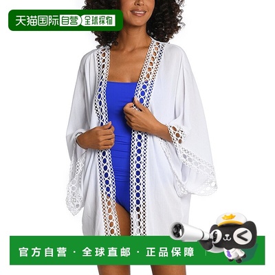 自营La Blanca Kimono Coverup - white 美国奥莱直发