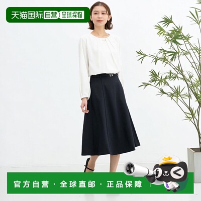 日本直邮Honeys 带腰带中长款喇叭裙 女士正装裙 [HN6029EW008505
