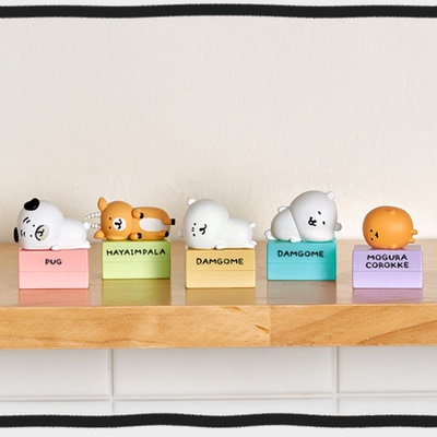 自嘲熊卡通印章盲盒公仔桌面摆件