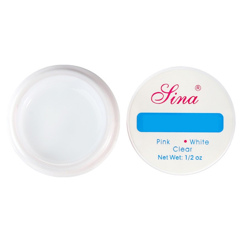 Sina美甲透明延长胶粉色白色指甲油胶美甲工具1/2oz