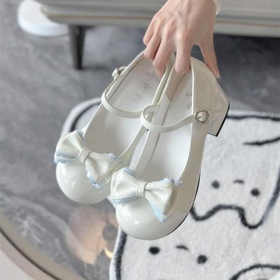 【春日限定中跟现货】苗叔鞋铺原创百搭lo鞋蝴蝶结洛丽塔lolita鞋