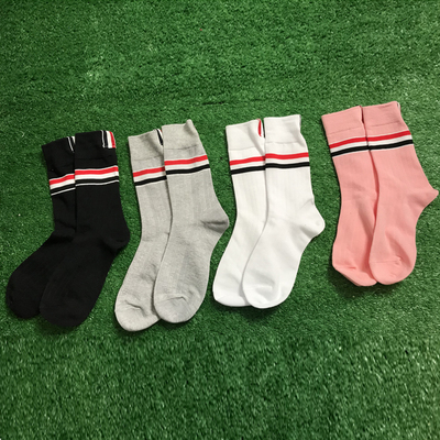 潮袜条纹情侣薄款纯棉学生商务袜