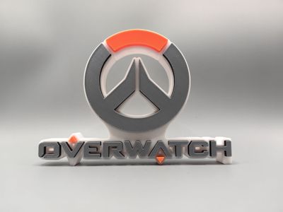 守望先锋 Overwatch Logo 立体字体 立牌 铭牌 标志 高颜值 摆件