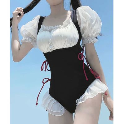2023 Japanese Cute Maid Swimsuit New Fashion Conservative On