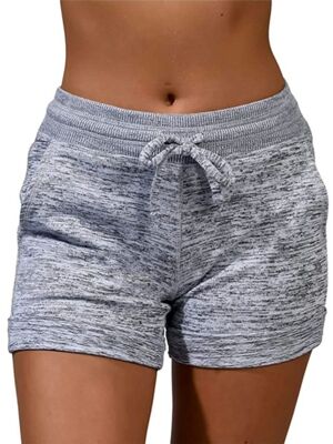 Womens Solid Elasticated Waist Shorts PLUS SIZE OVERSIZED La