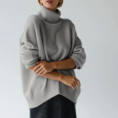 Warm Turtleneck Pullovers Knitted Sweater Women Autumn Winte