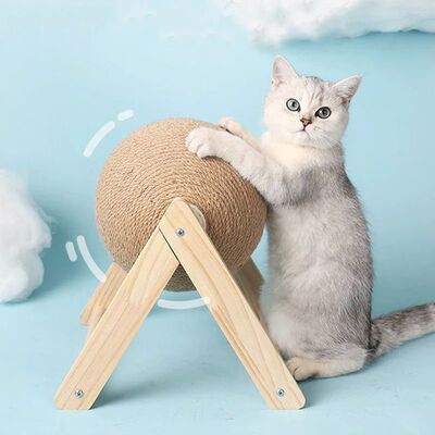 Cat Scratching Ball Toy Kitten Sisal Rope Ball Board Grindin