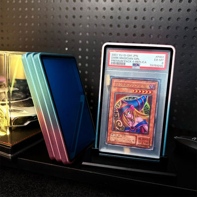 渐变色磁吸款PSA35pt金属评级卡PCG保护壳宝可梦球星卡CCIC35pt壳