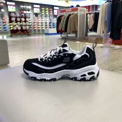 Skechers/斯凯奇D'Lites 1.0黑白熊猫拼接撞色老爹鞋66666179-BKW