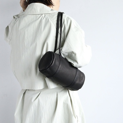 日本直邮正品aeta新款圆筒包女士鹿皮长柄手提单肩斜挎笔筒包女