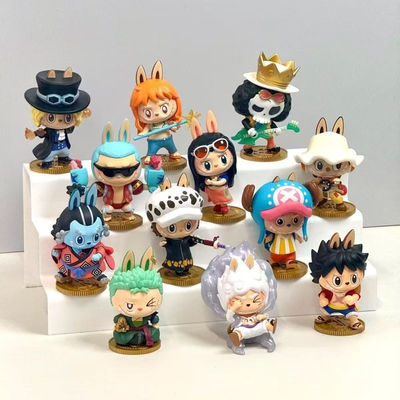 泡泡.玛特THEMONSTERS×航海王系列手办盲盒LABUBU海贼王儿童玩具