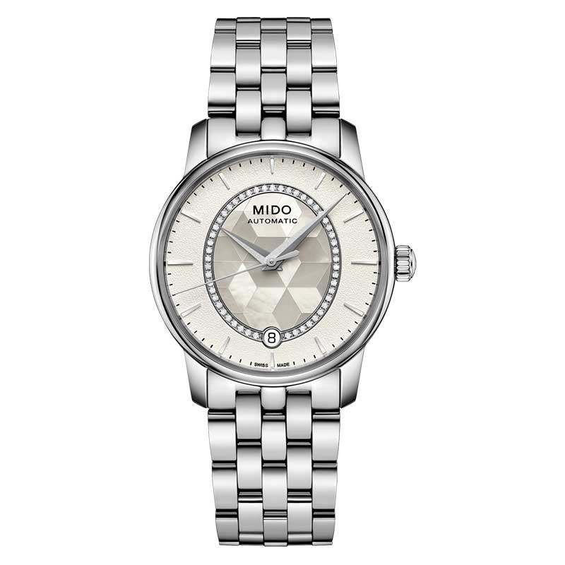 瑞士MIDO美度贝伦赛丽镶钻女士机械表手表 M007.207.11.116.00_虎窝淘