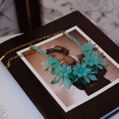 vintage toccata Baublebar 绿色 花卉 项链