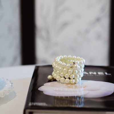 vintage toccata KJL 珍珠 多层 摩登 手镯