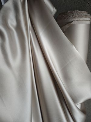 140宽幅22姆米重磅真丝桑蚕丝素绉缎面料服装连衣裙布料绝美汉服