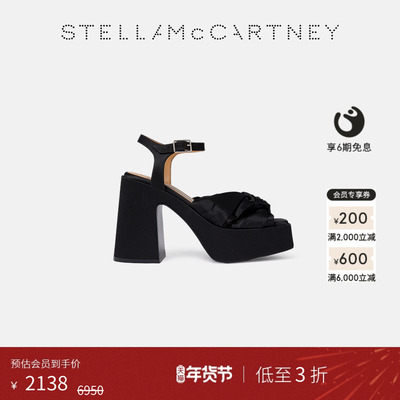 StellaMcCartney缎面高跟凉鞋