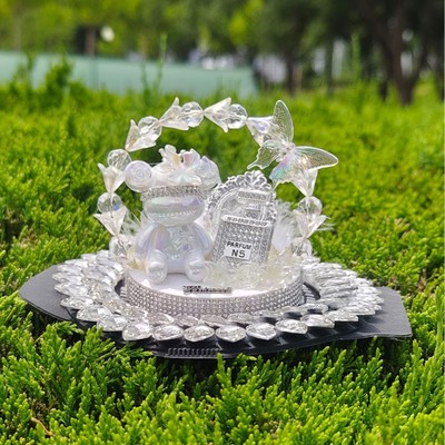 跨境热销车载香薰内饰高端持久花园小熊香熏摆件轻奢清新精致