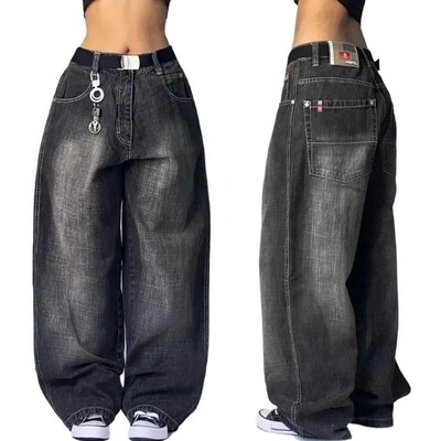 2024 New American hip-hop Vintage baggy jeans women's Haraju