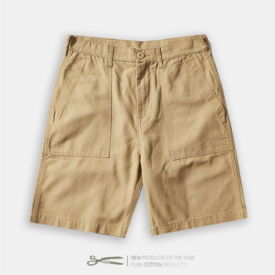 OKONKWO美式复古军装短裤五分