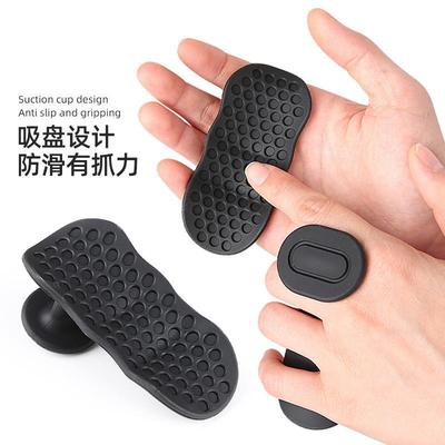 Silicone gripor finger exercise hard-pushing against the smo