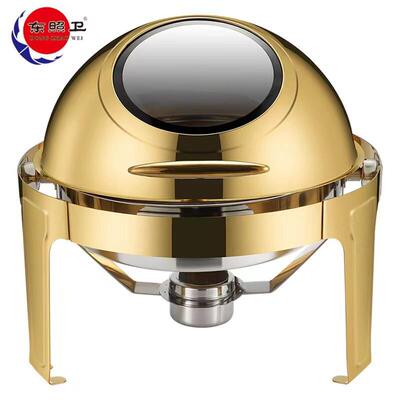 Gold Hotel cafeteria, stainless steel, double-heated soup po