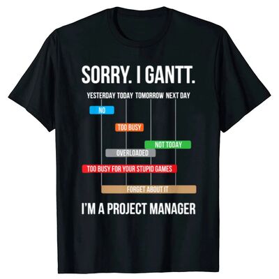 Funny Sorry Funny Project Manager Graphic T-shirts Men  Fash