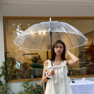 雨伞透明雨伞抗风时尚加宽日系