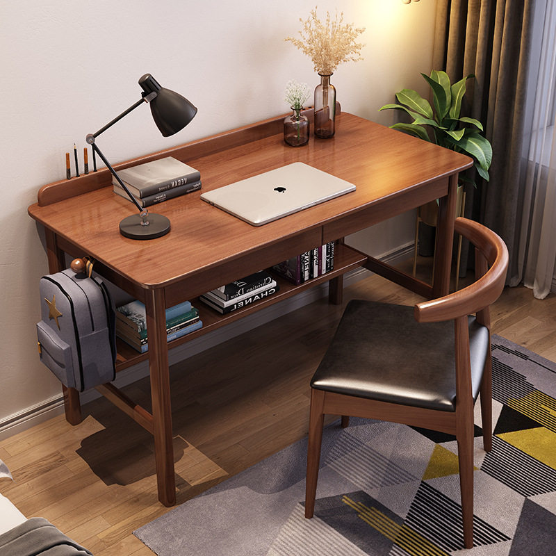 书桌学生学习桌实木电脑桌家用办公桌儿童写字桌学校宝宝学习桌椅_虎窝淘