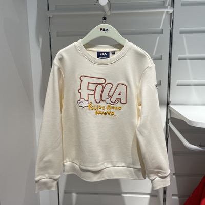 FILA斐乐童装2026春季新款男童针织套头衫运动休闲卫衣K62B611201
