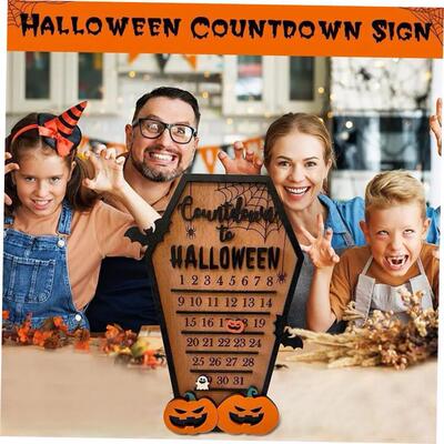 Halloween Countdown Wood Coffin Advent Calendar 31 Day Calen