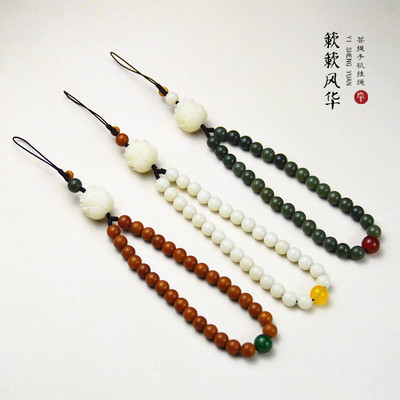 簌簌风华天然风化手机复古挂绳女