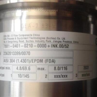 德国进口 GEA气动阀  AISI304全新 原装 正品现货 议价