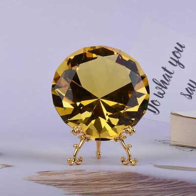 厂家直销水晶钻石摆件拍摄小道具大钻办公室柜台装饰品送礼展示柜