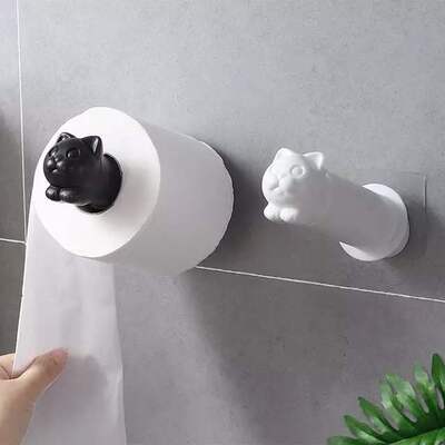 creative cat toilet paper holder roll holder adhesiv