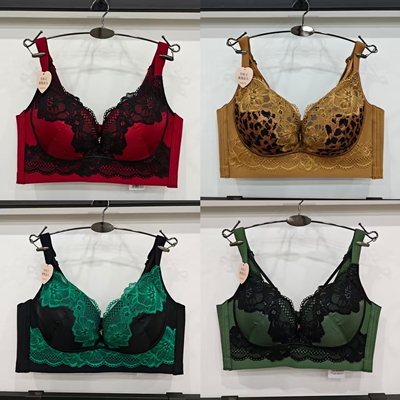 加宽侧收五排扣B杯聚拢文胸内衣