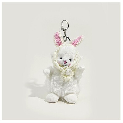软噗噗戴帽子的小羊书包挂件可爱公仔包包挂饰日系钥匙扣装饰玩偶