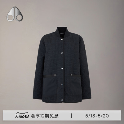 [早春新品]MOOSE KNUCKLES 女士LOGO休闲小剪刀夹克外套