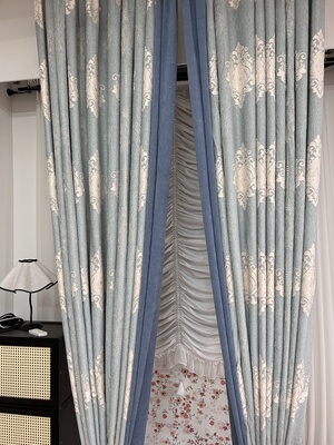 2025新款简约现代卧室家用窗帘全新轻奢法式高档成品拼接厂家直销