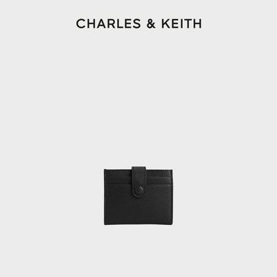 CHARLES&KEITH2夏季新款CK6-50701392简约搭扣多卡位迷你卡包女