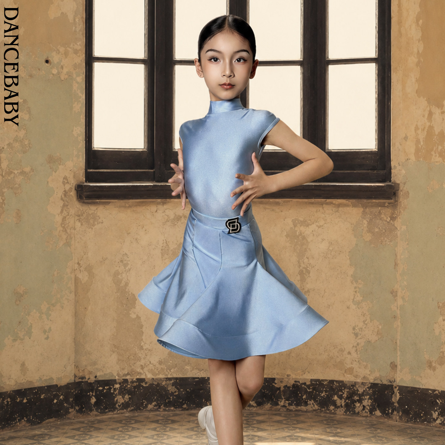 Dancebaby拉丁舞比赛服规定赛服高级感规定服装欧标莱卡面料US37