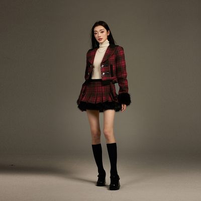 KeepBlue复古格纹套装