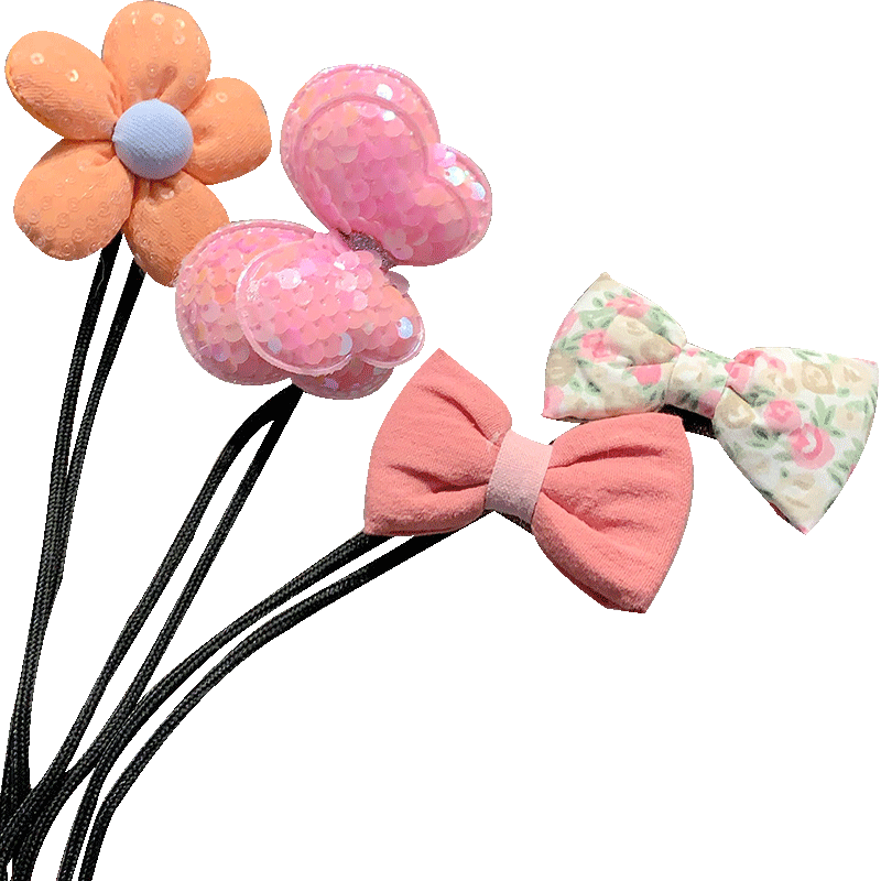 儿童花朵盘发杆懒人丸子头神器