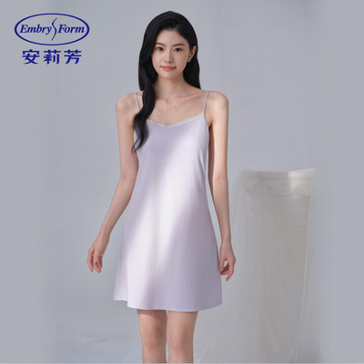 安莉芳柔美之光蕾丝女吊带家居裙