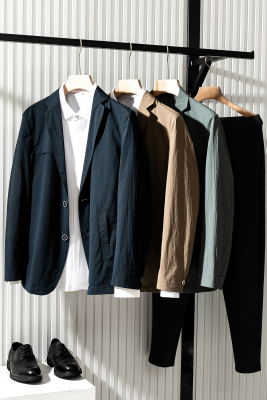 男士薄料高端单西外套纯色西服